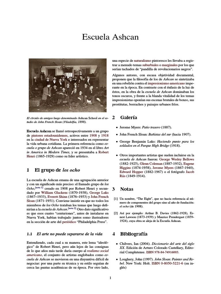 Ashcan School | PDF | Diseño de comunicacion | Arte americano