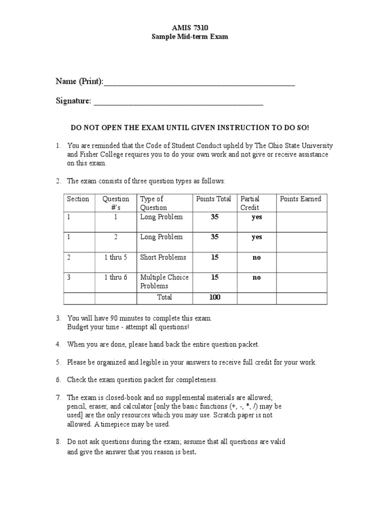 Sample Exams | PDF | Management Accounting | Business Economics