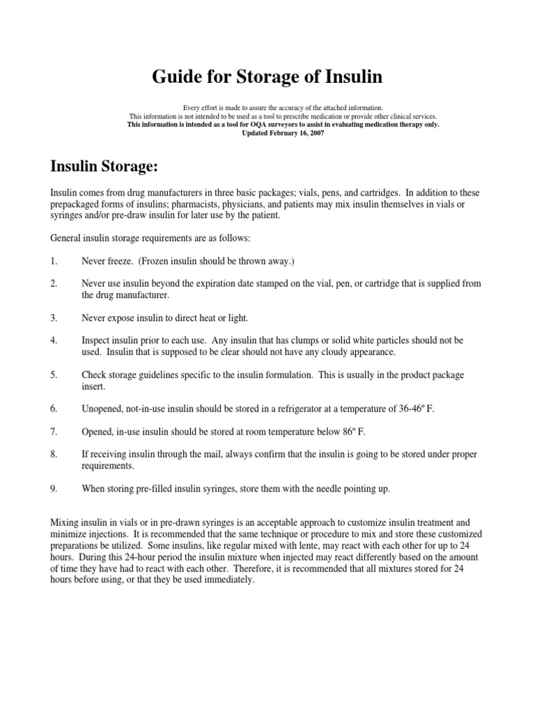 Penyimpanan Insulin | PDF | Disorders Of Endocrine Pancreas | Drugs