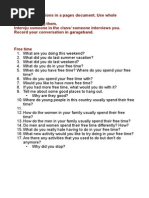 Mixed Tenses - Conversation Questions | PDF