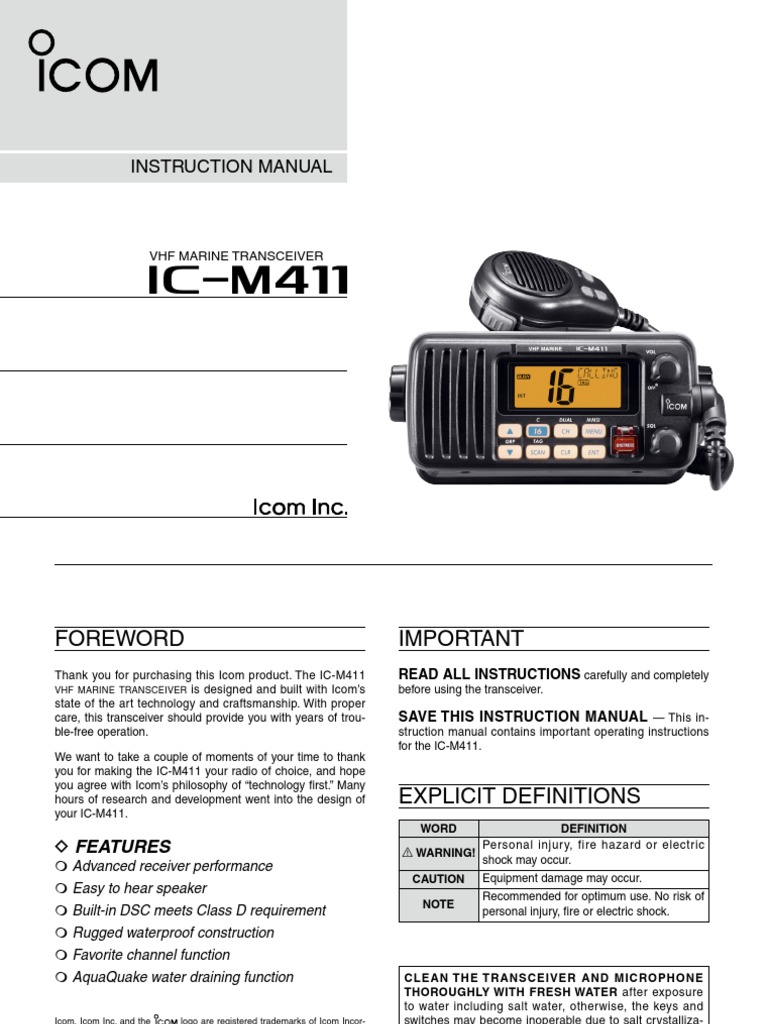 Ic M411 PDF | PDF | Radio | Broadcasting