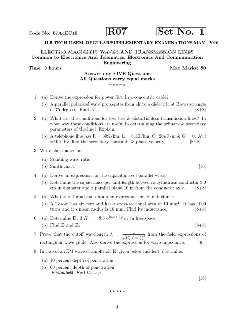 07a4ec10 Electromagneticwavesandtransmissionlines New New | PDF ...