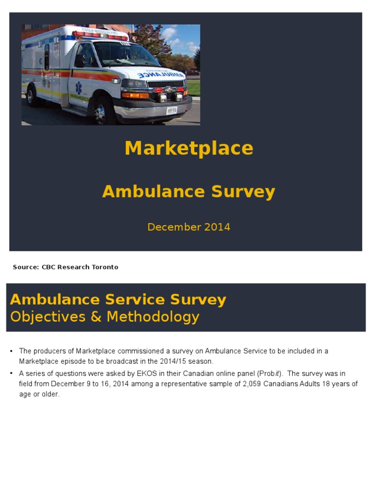 Ambulance Survey Findings | PDF | Ambulance | Health Care