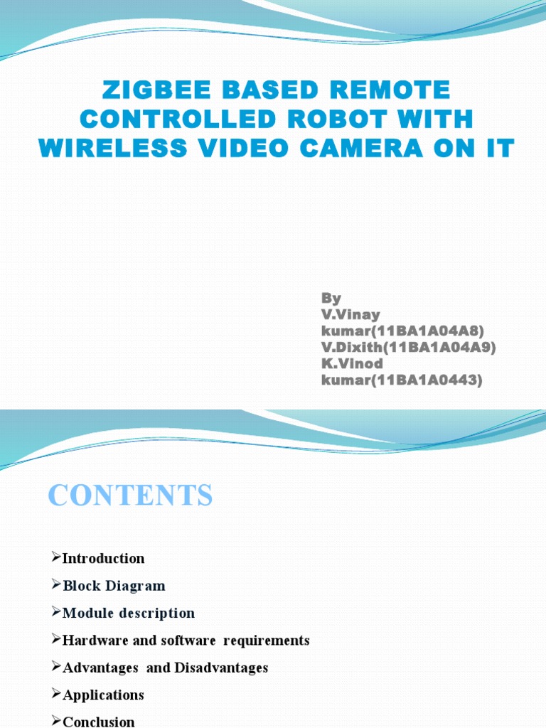 Zigbee Based Remote Controlled Robot With Wireless Video | PDF | Flash ...