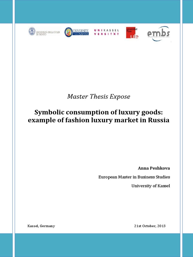 Symbolic Consumption of Luxury Goods Example of Fashion Luxury Market ...