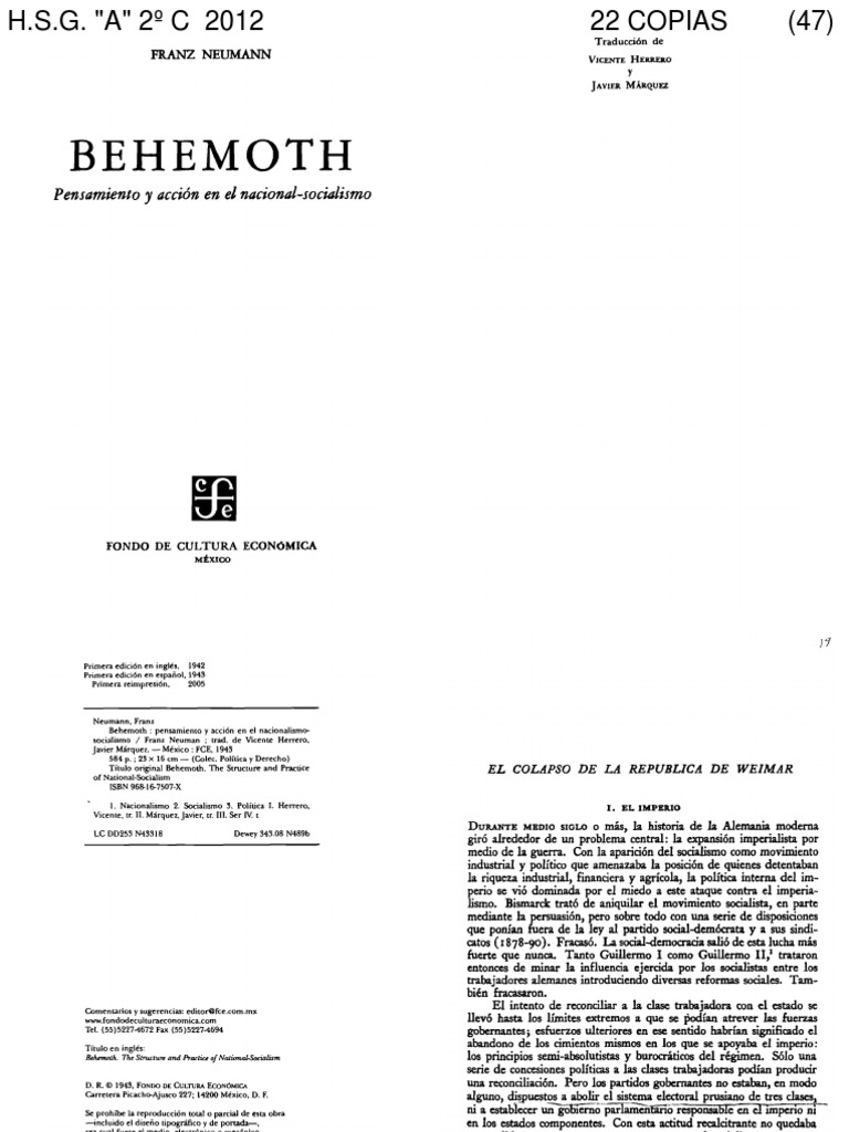 Behemoth-Franz Neuman | PDF