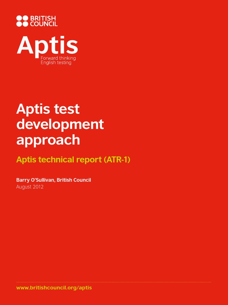 Aptis Test Dev Approach Report | PDF | Educational Assessment | Test ...