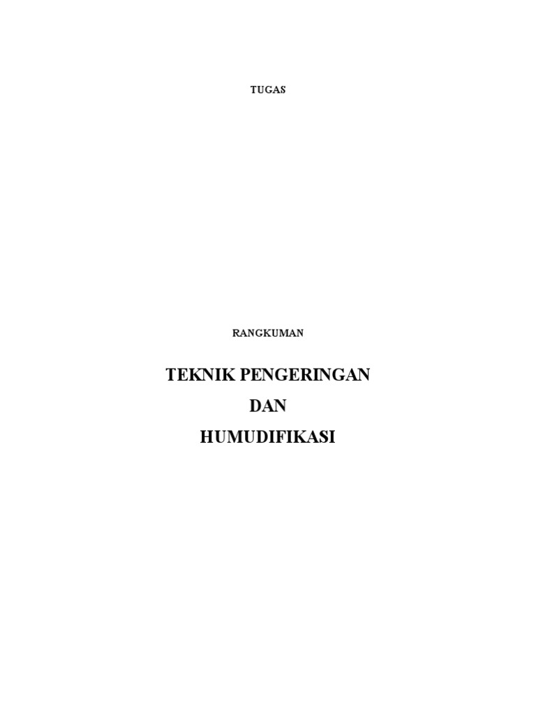 Humidifikasi | PDF | Metode & Bahan Ajar | Sains & Matematika