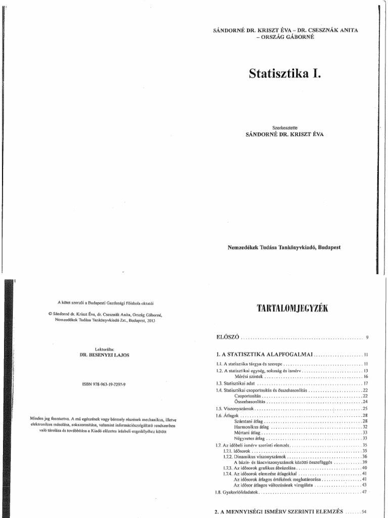 Statisztika I. | PDF