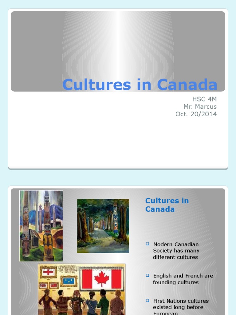 Cultures in Canada | PDF | Cultural Assimilation | Multiculturalism