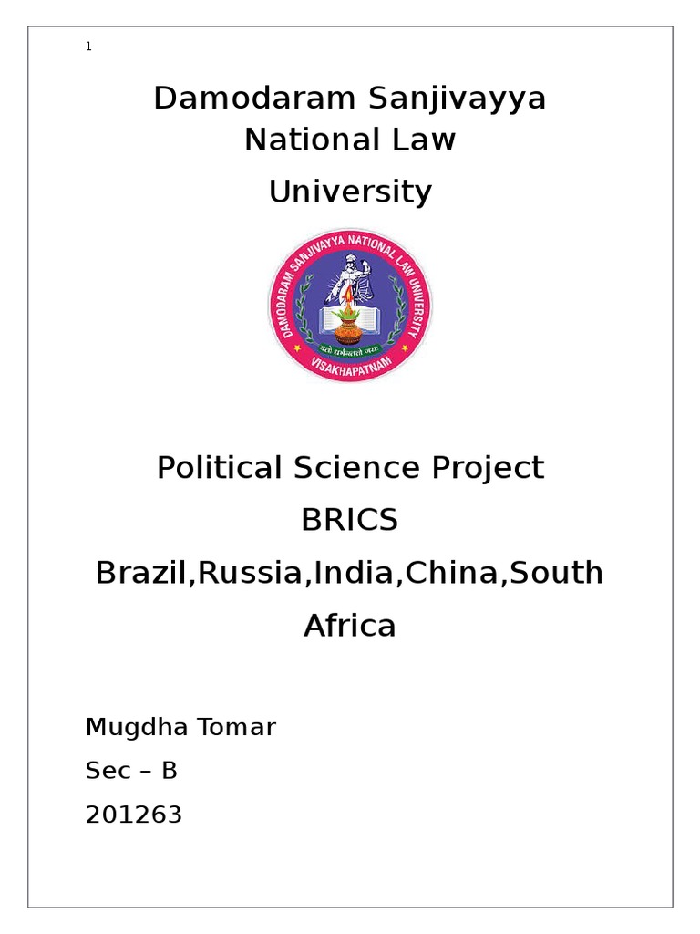 Political Science Project On BRICS | Download Free PDF | Bric ...