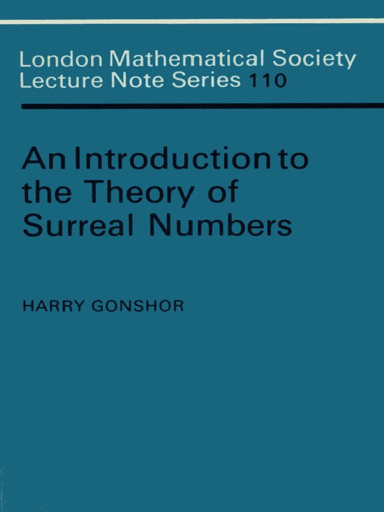 An Introduction To The Theory of Surreal Numbers | PDF | Theorem | Sequence