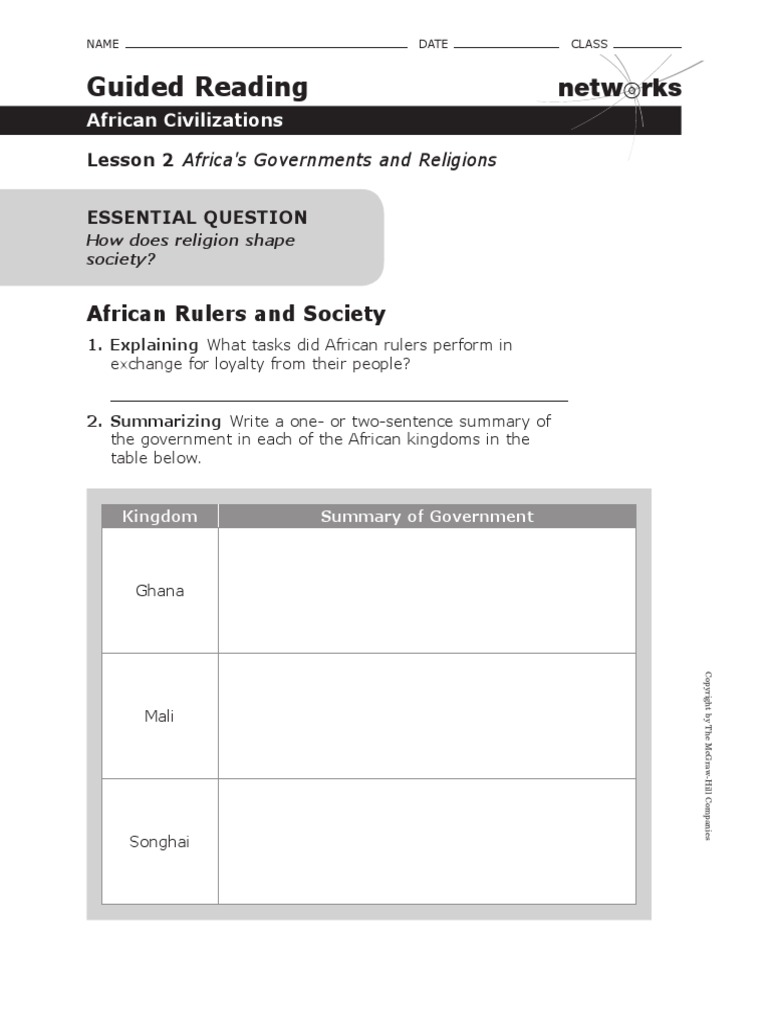 Guided Reading CH 15 Sec 2 | PDF | Politics