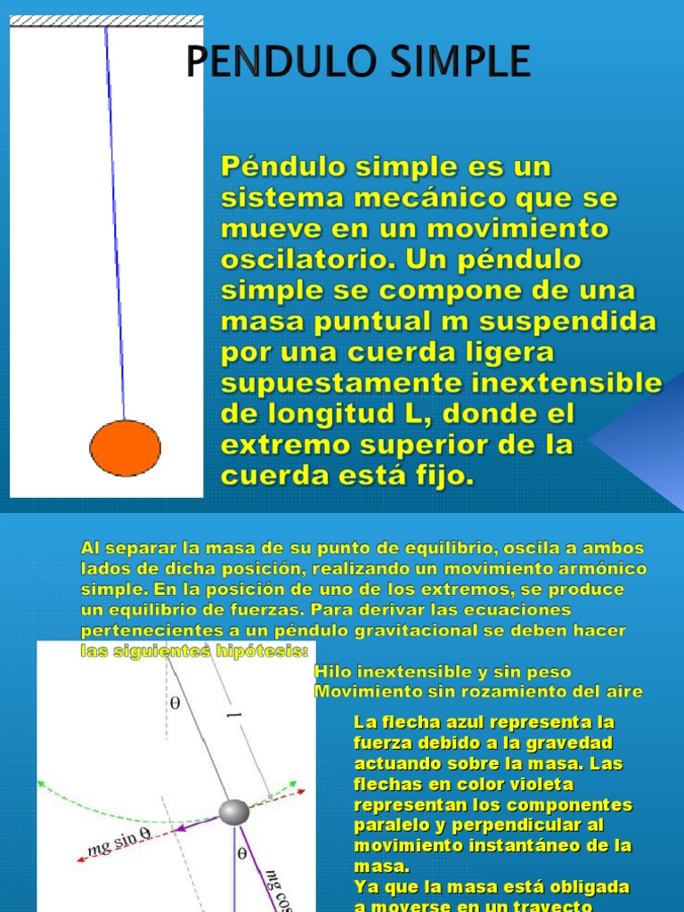 Pendulo Simple | PDF | Péndulo | Movimiento (física)