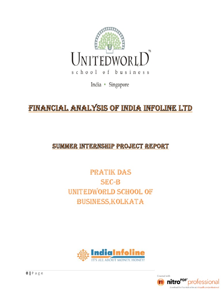 Financial Analysis of India Infoline LTD Final | PDF | Cash Flow ...