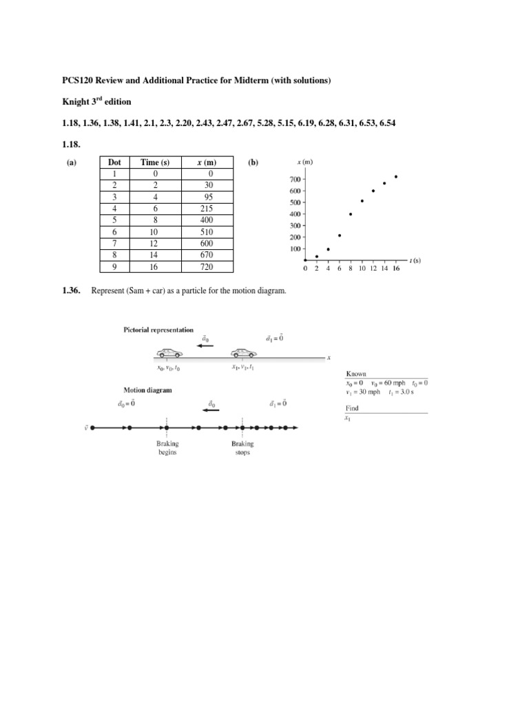 PCS120 Midterm Additional Review Questions | PDF | Friction | Force