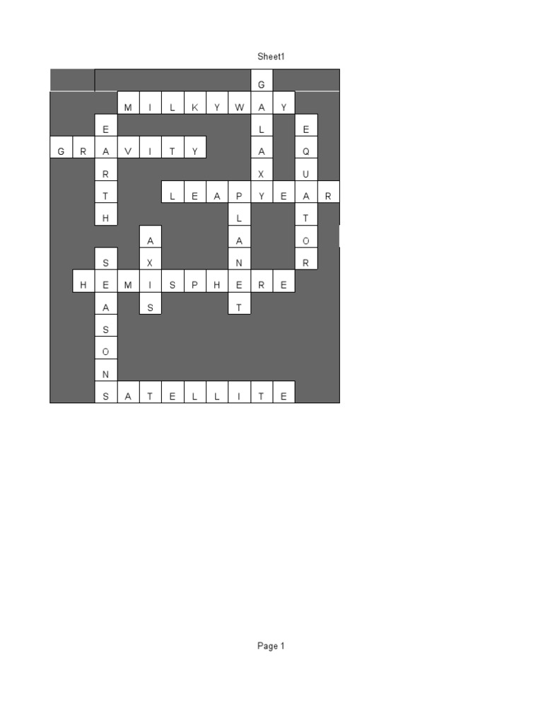 Planet Earth Crossword 1 Answer Key | PDF | Política