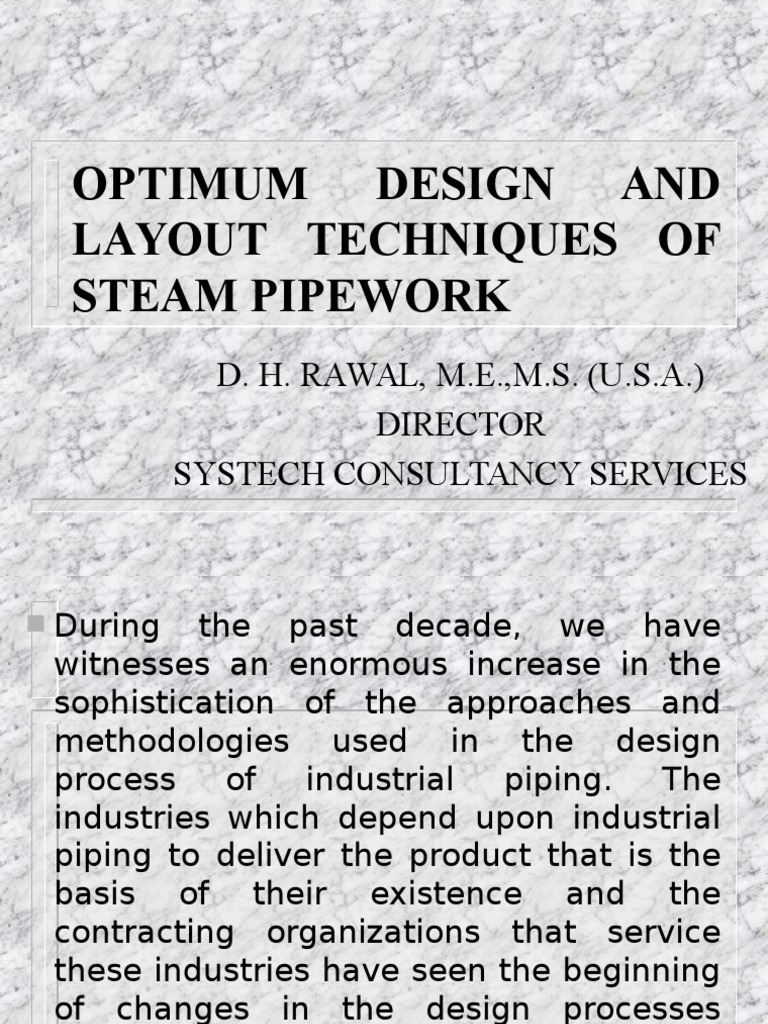 Optimum Design and Layout Techniques of Steam Pipework | PDF | Computers