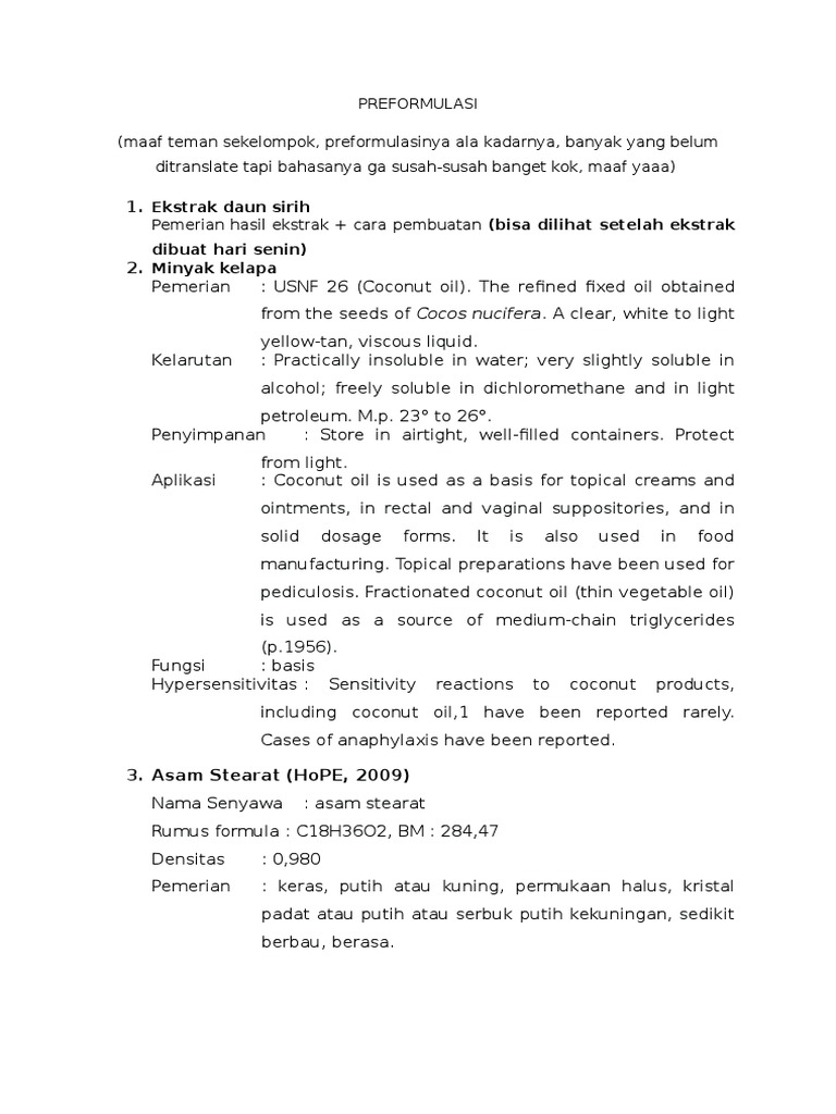Preformulasi Prak Tikum 2 | PDF | Sodium Hydroxide | Glycerol