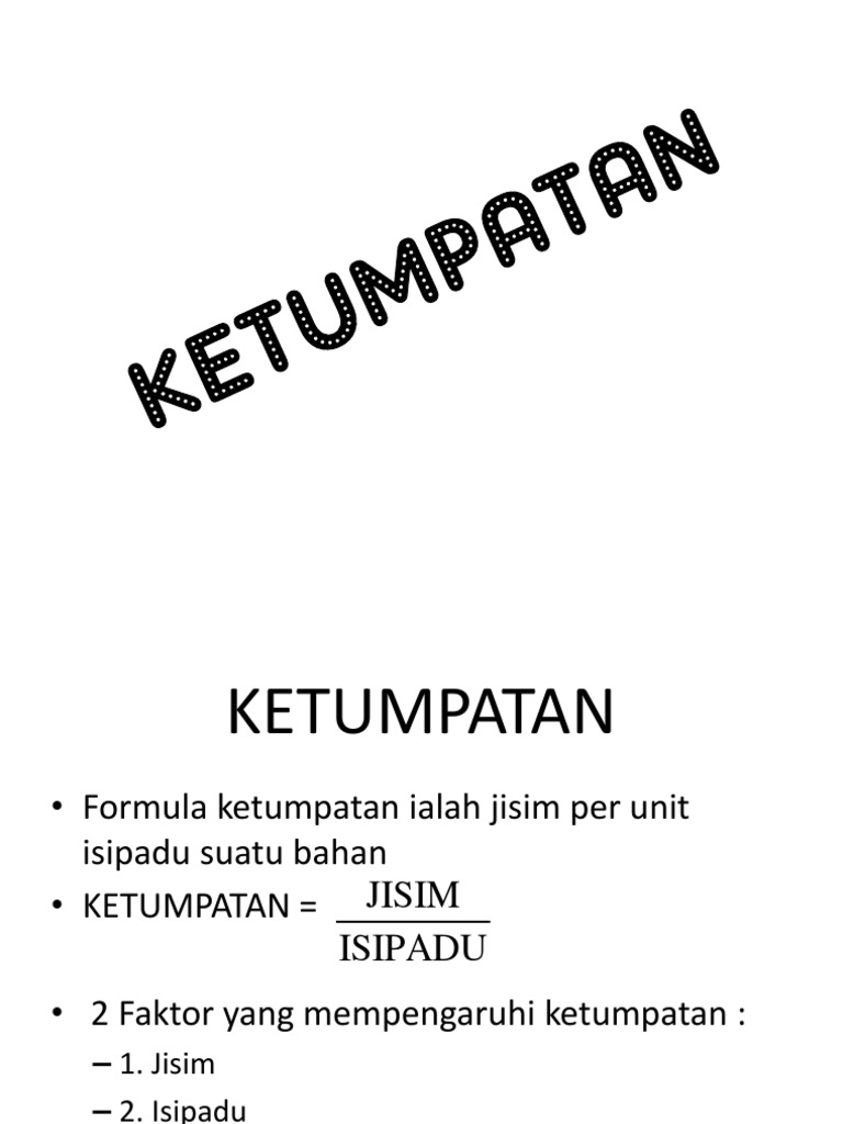 KETUMPATAN | PDF