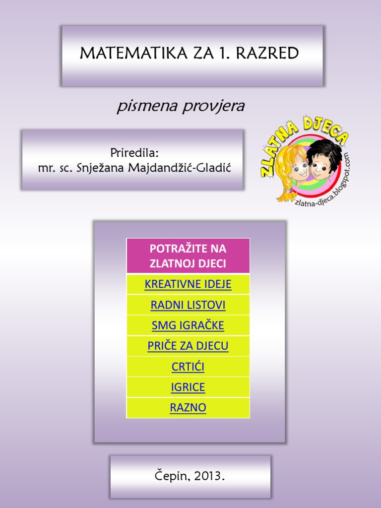 Matematika Za 1 Razred | PDF
