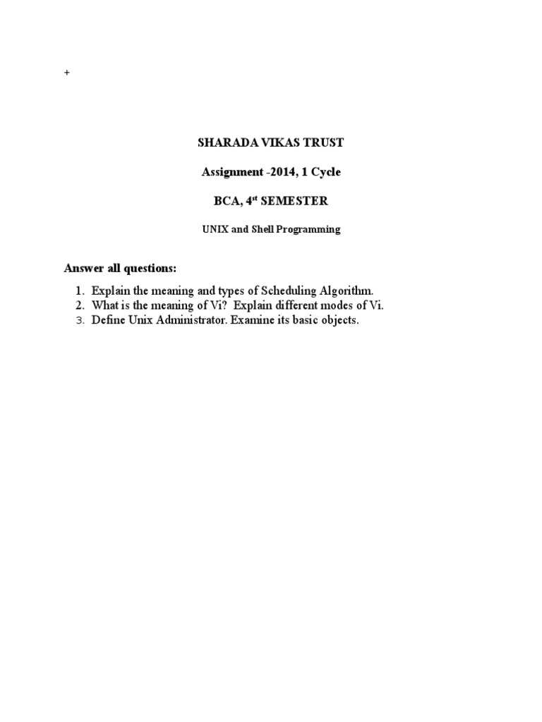 Bca 44-Unix and Shell Programming | PDF | Computers
