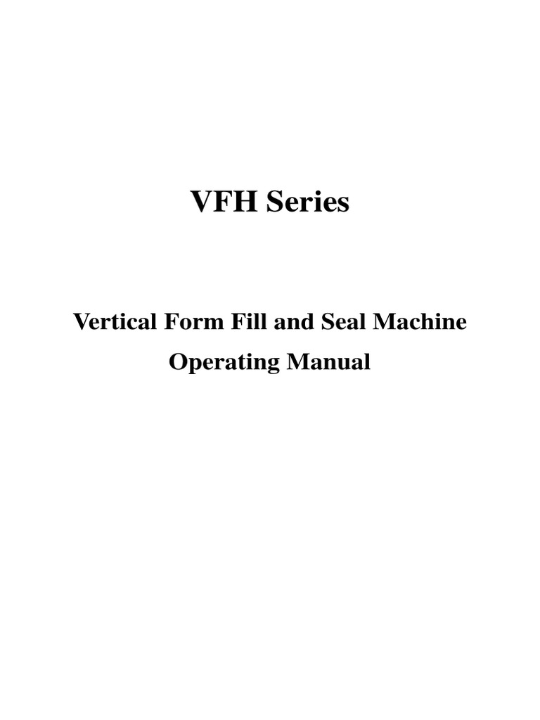 The Manual For The Packaging Machine | PDF | Weight | Machines