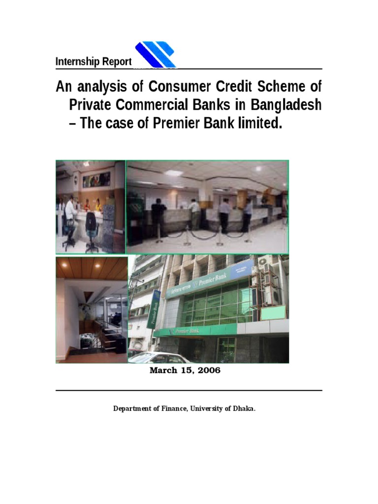 Internship Report | PDF | Loans | Credit (Finance)