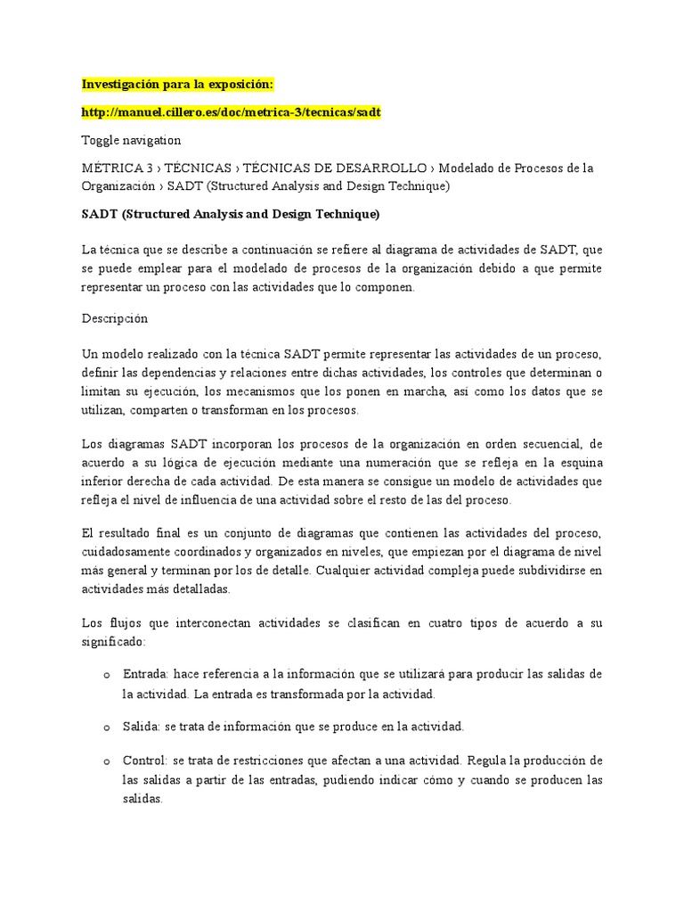SADT | PDF | Realimentación | Información