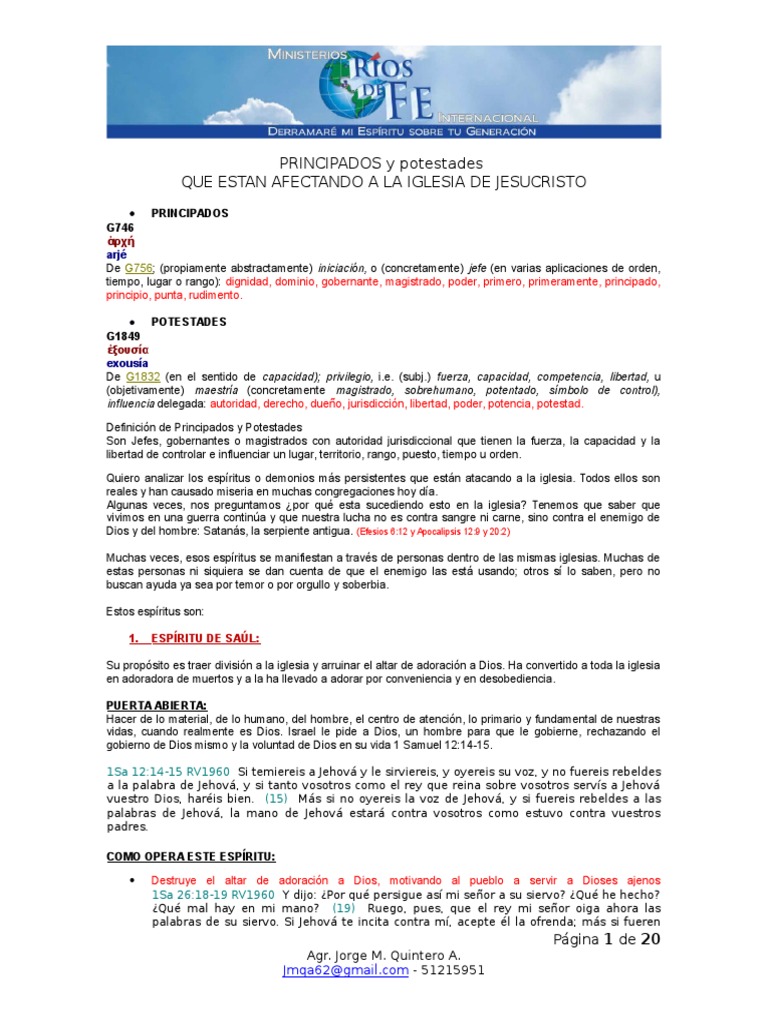 PRINCIPADOS y Potestades | PDF | Creencia religiosa y doctrina ...