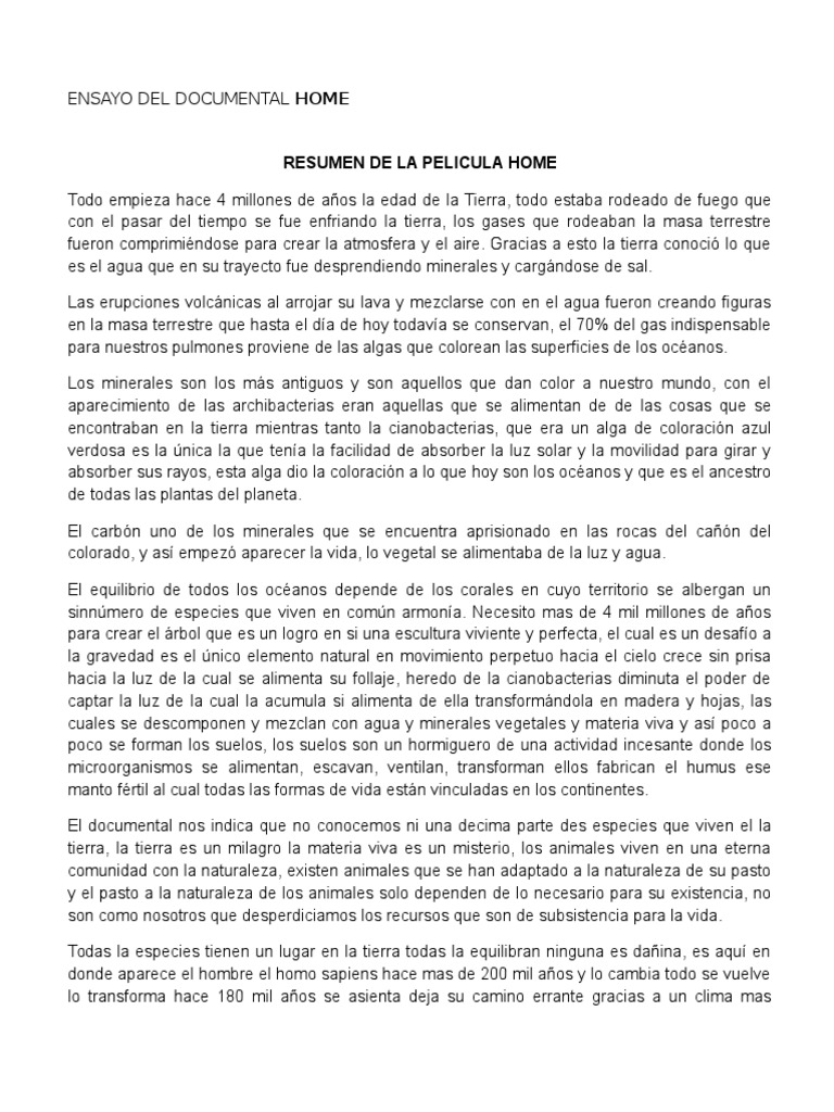 Documental Home | PDF | Tierra | Era de Hielo