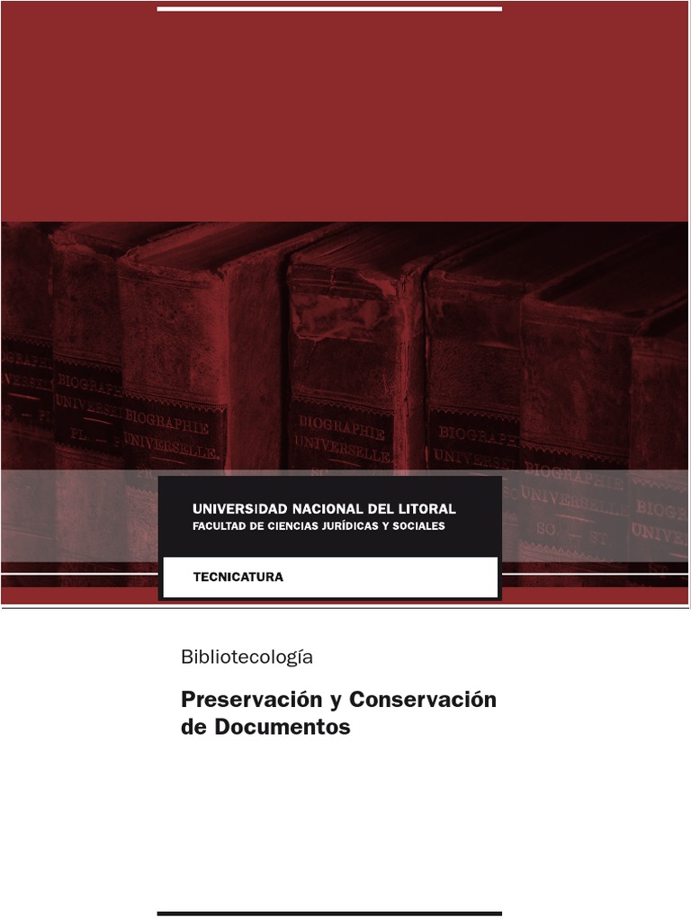 TB - Preservacion y Conservacion de Documentos 2014 | PDF | La ciencia de la biblioteca ...