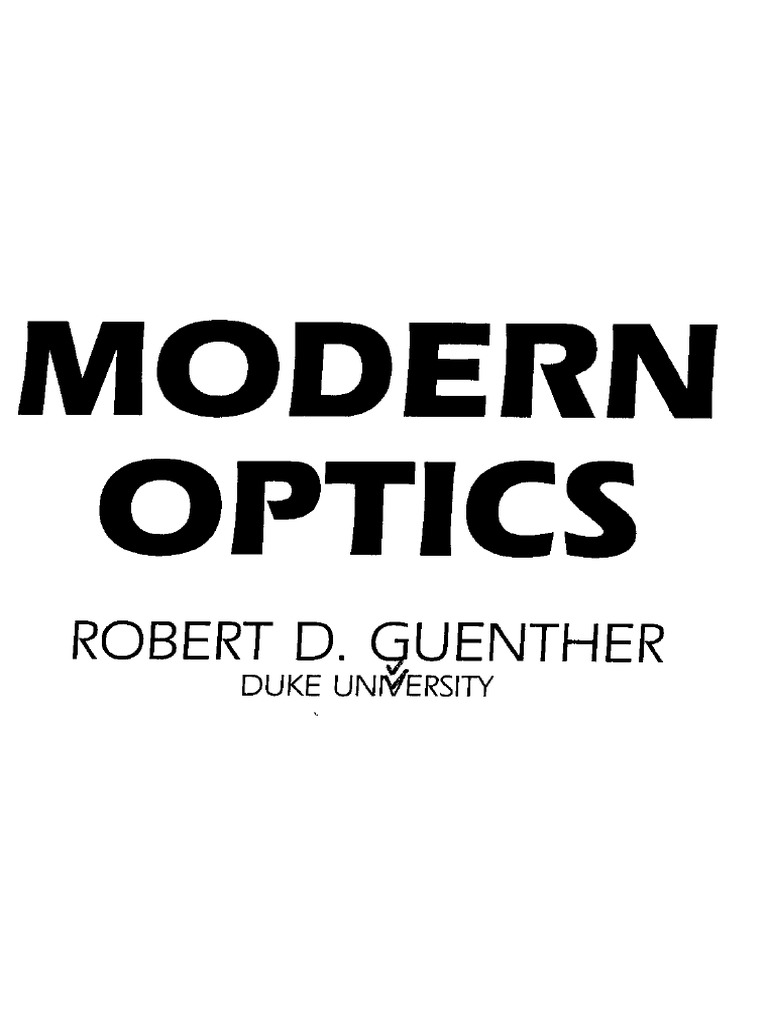 Modern Optics | PDF