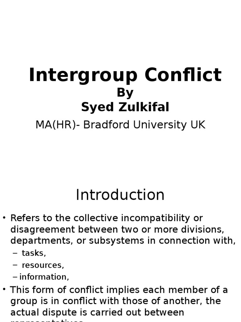 Intergroup Conflict | Conflict (Process) | Cognitive Science