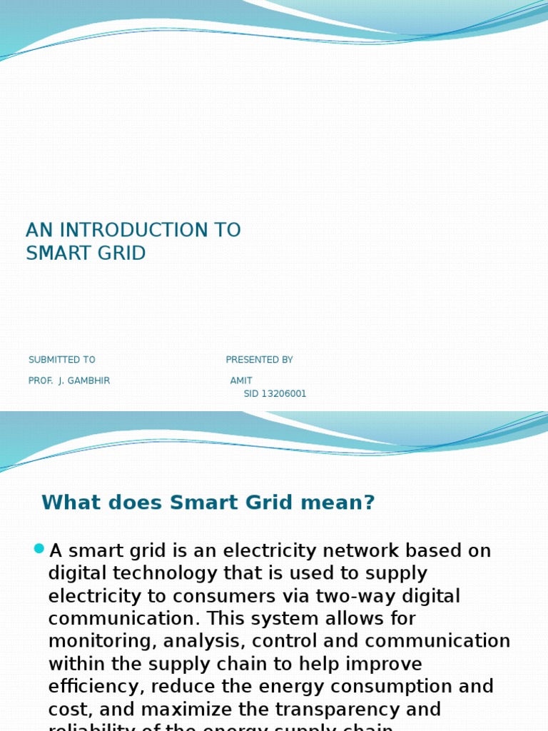 An Introduction To Smart Grid | PDF | Smart Grid | Electrical Grid