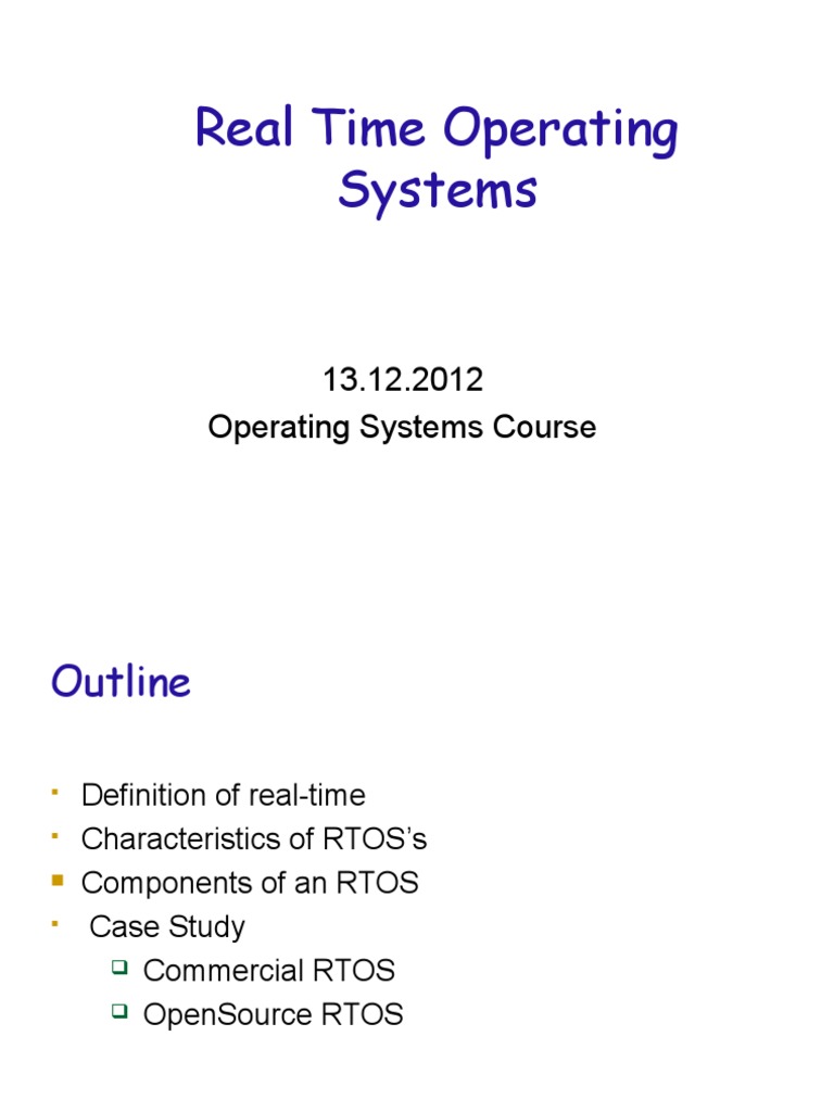 Rtos | PDF | Real Time Computing | Operating System