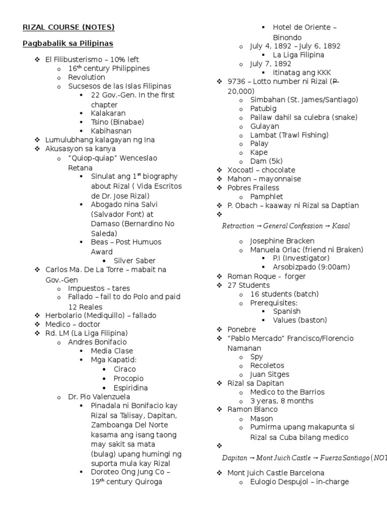 Rizal Course | Philippines | Unrest