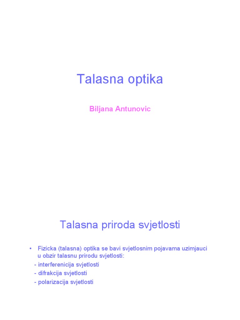 TalasnaOptika PDF | PDF