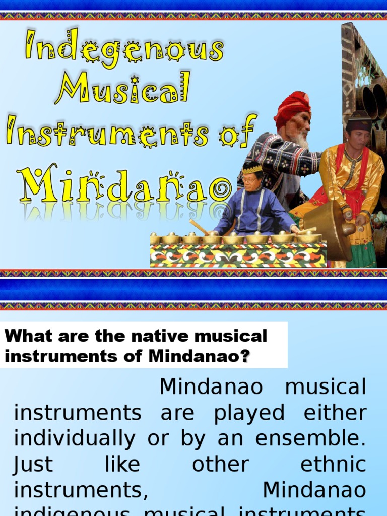 Music of Mindanao | PDF | Music Production | Musical Instruments