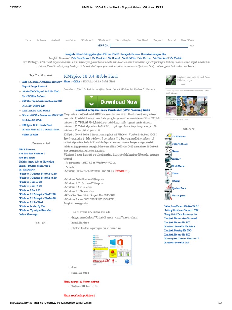 Penggunaan KMS Pico | PDF | Teknologi & Rekayasa