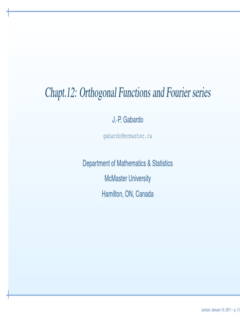 Orthogonal Basis | Download Free PDF | Fourier Series | Sine