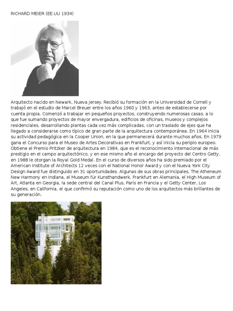 Richard Meier | PDF | Diseño | Science