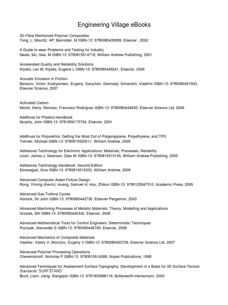 Engineering Village | PDF | Materials Science | Plastic