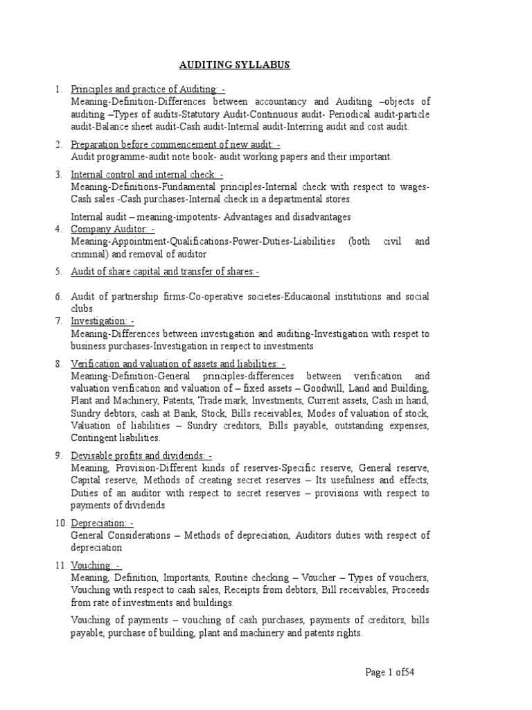 Auditing | PDF | Audit | Debits And Credits