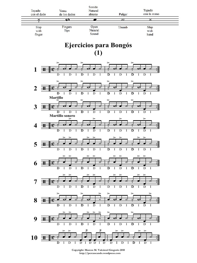Ejercicios Bongos 1 | PDF | Tecnología