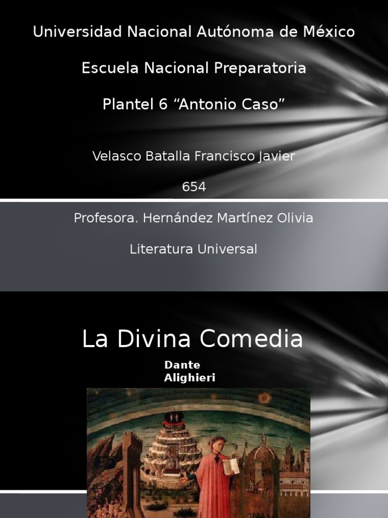 La Divina Comedia (RESUMEN) | PDF | Infierno (Dante) | Dante Alighieri