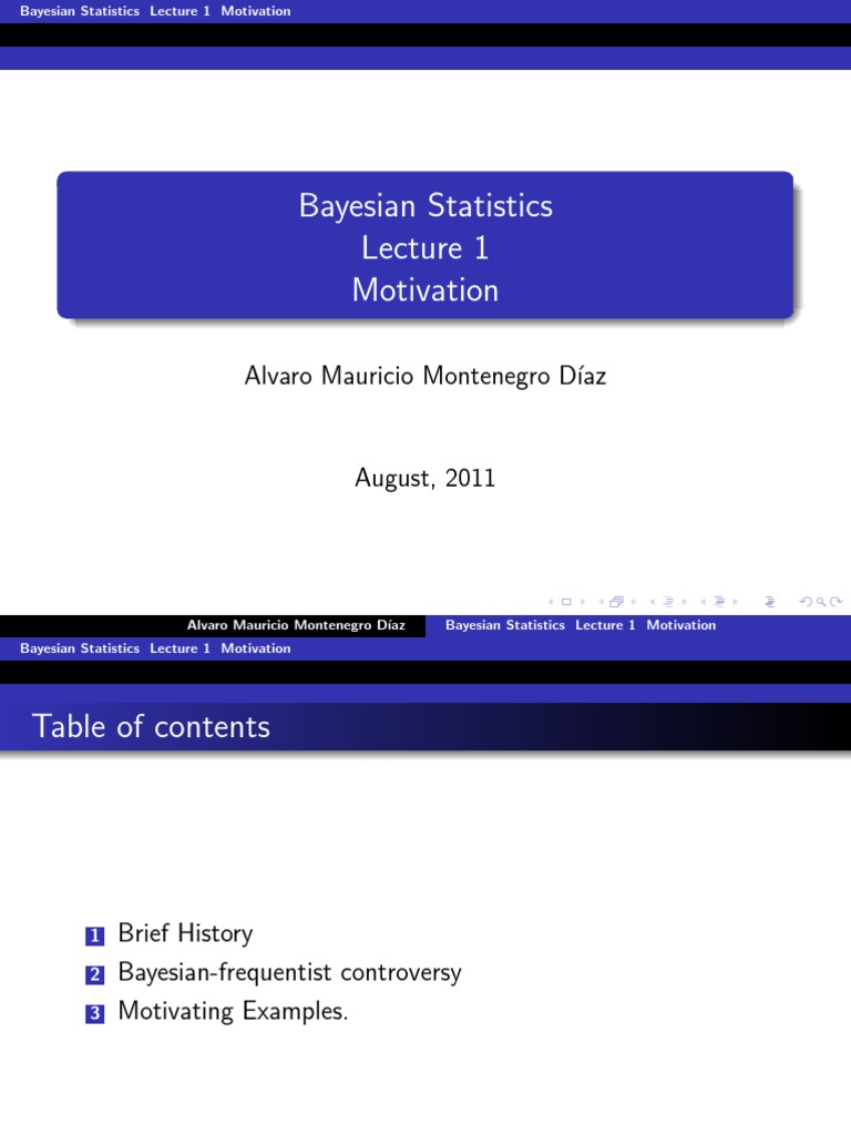 Primer Clase de Estadística Bayesiana | PDF | Bayesian Inference | Normal Distribution