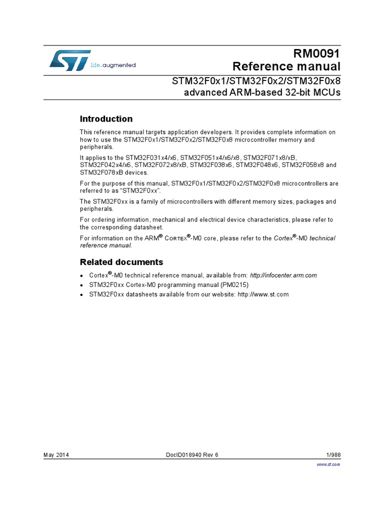 STM32F0 Reference Manual | PDF | Digital To Analog Converter | Analog ...