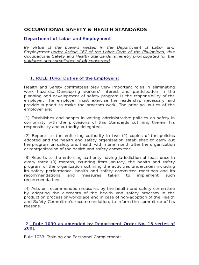 Osh Rules For Outsourced Providers | PDF | Occupational Safety And ...