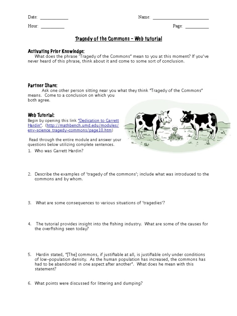 Tragedy of The Commons - Web Tutorial | PDF | Games & Activities ...